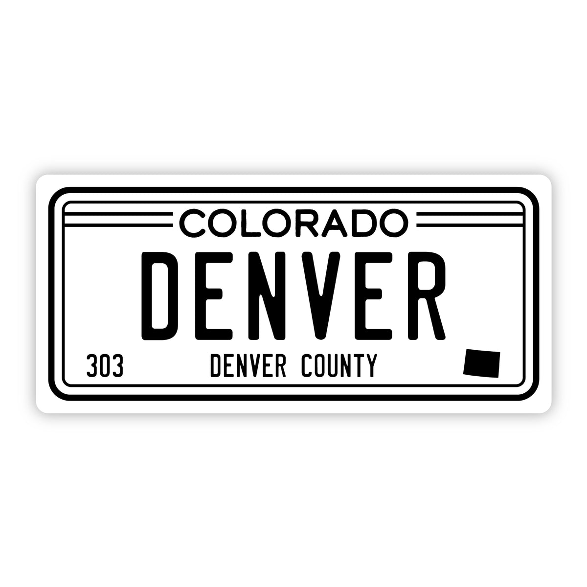 Denver Colorado 303 Bumper Sticker (5 inch) – Big Moods