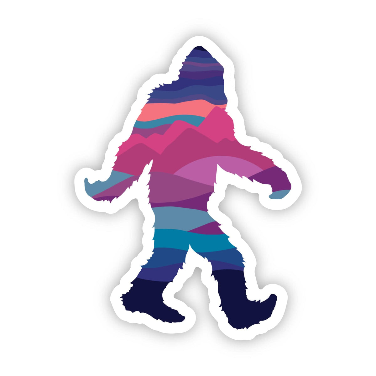 Bigfoot Sunset Colors Sticker – Big Moods