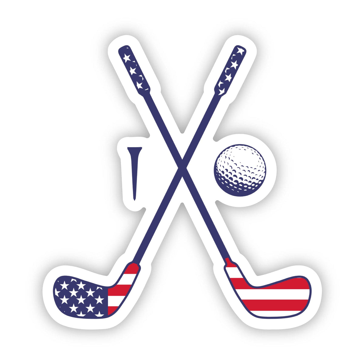 Golf Clubs Sticker - Red, White, and Blue – Big Moods