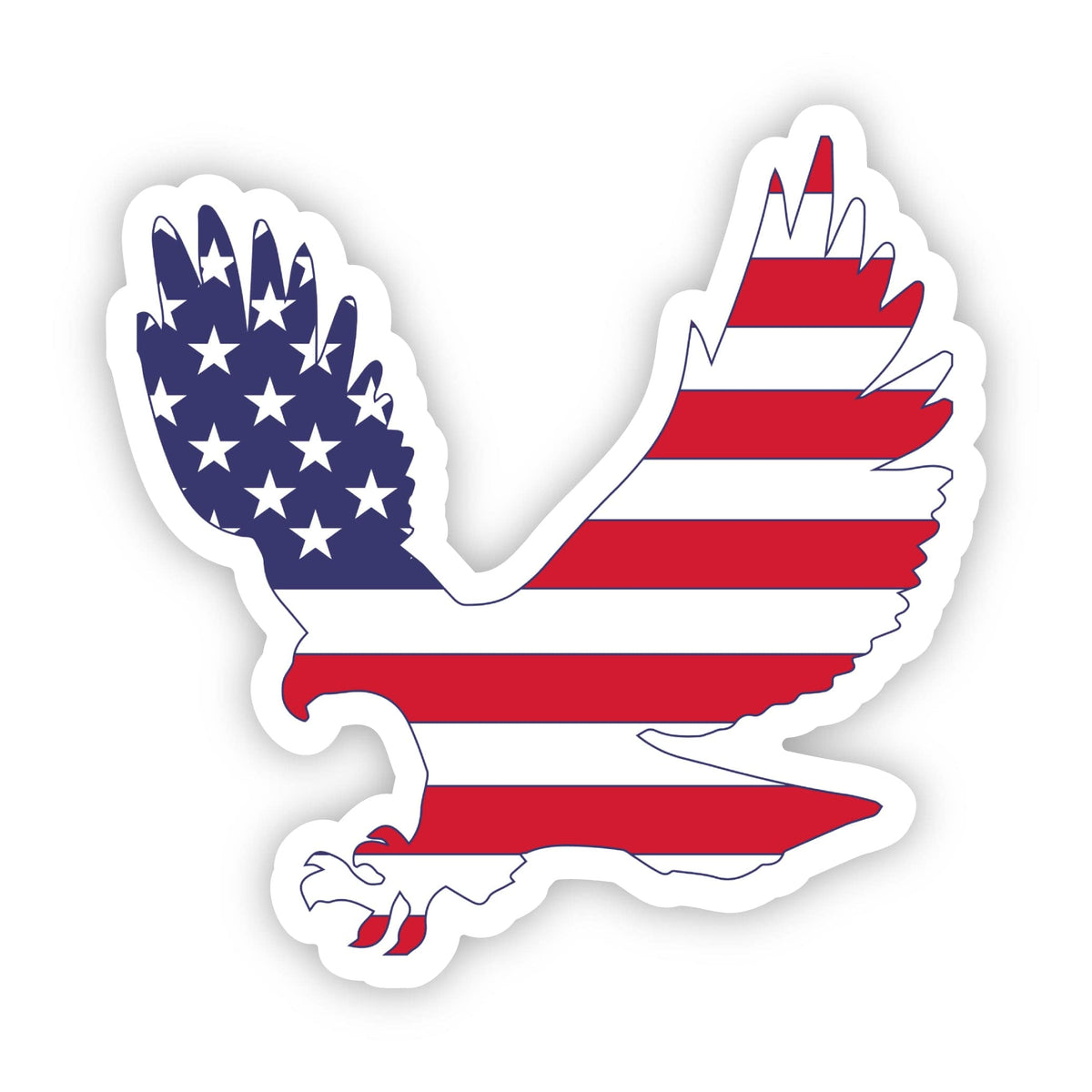 Eagle Flying Sticker - American Flag – Big Moods