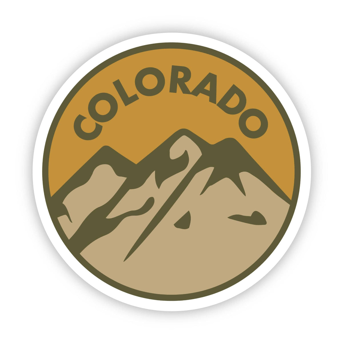 Colorado Mountains Badge Sticker – Big Moods