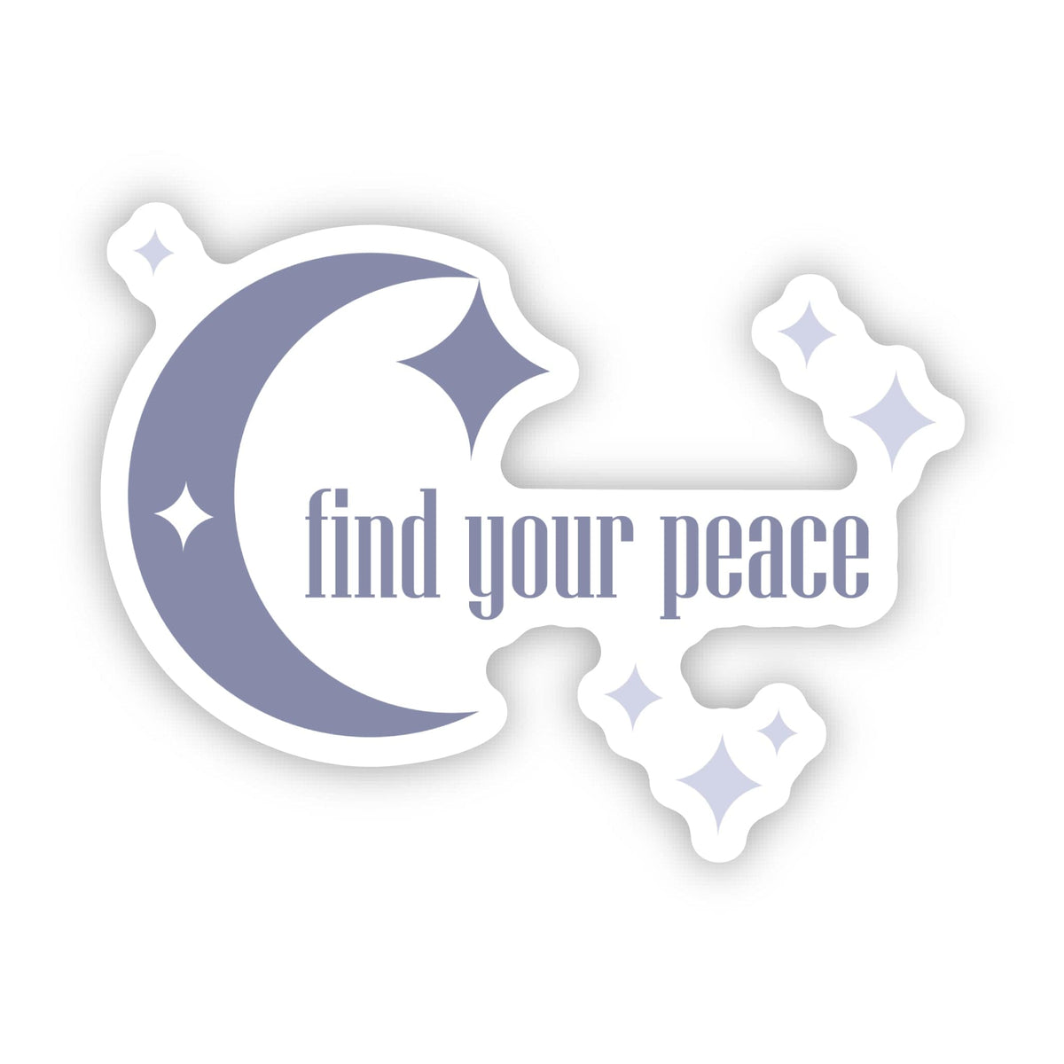 Find Your Peace Moon & Stars Sticker – Big Moods