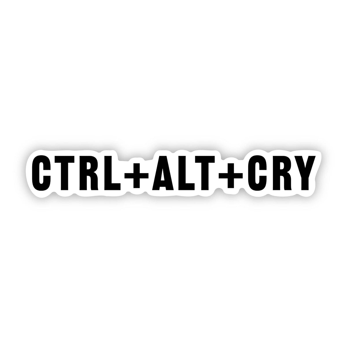 "CTRL ALT CRY" Funny Work Sticker – Big Moods