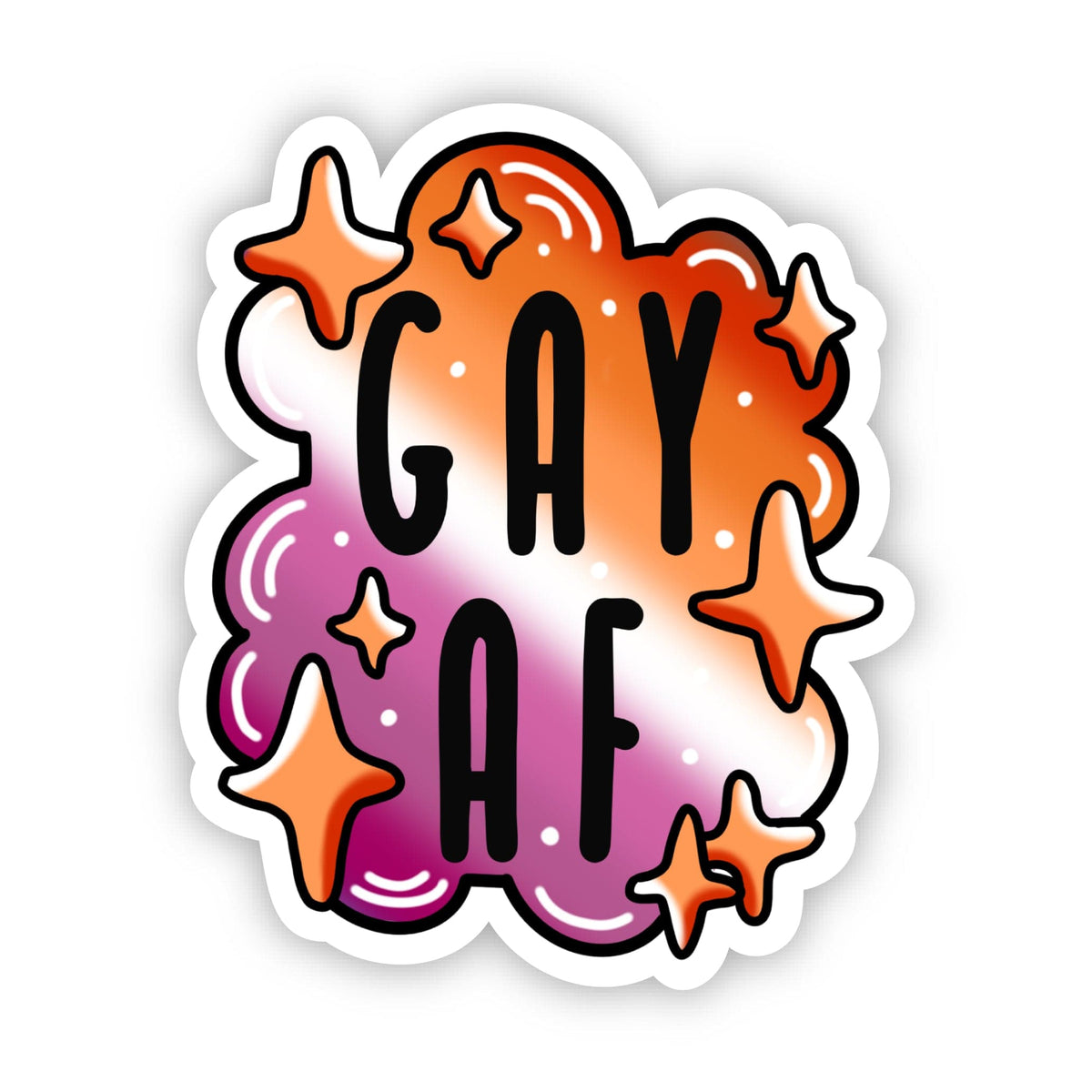 Gay AF Pride Sticker – Big Moods