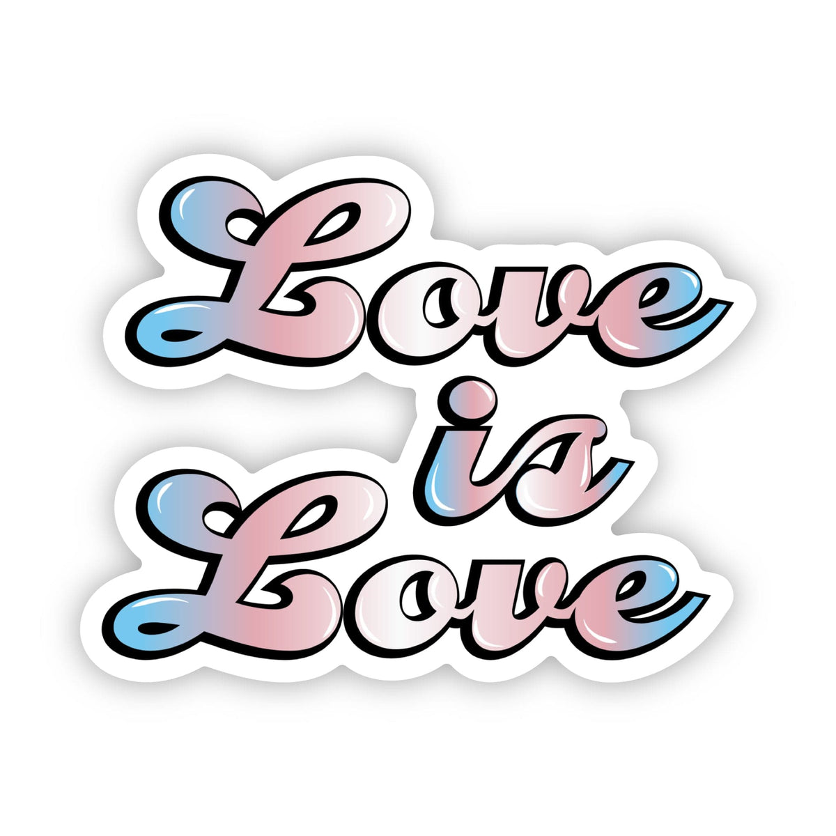 "Love Is Love" Trans Flag Sticker – Big Moods
