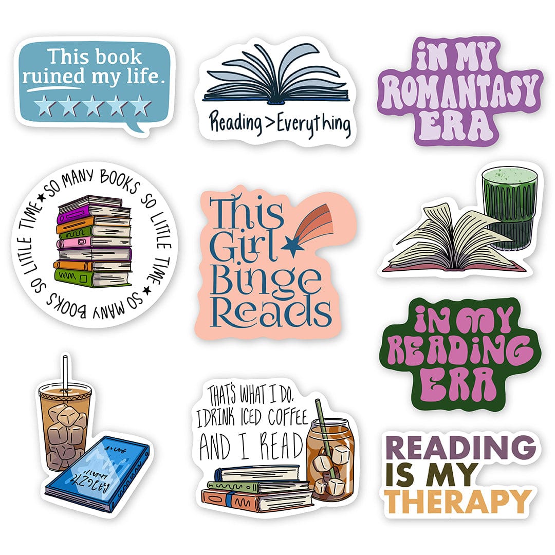 Bookish Stickers 10 Pack – Big Moods