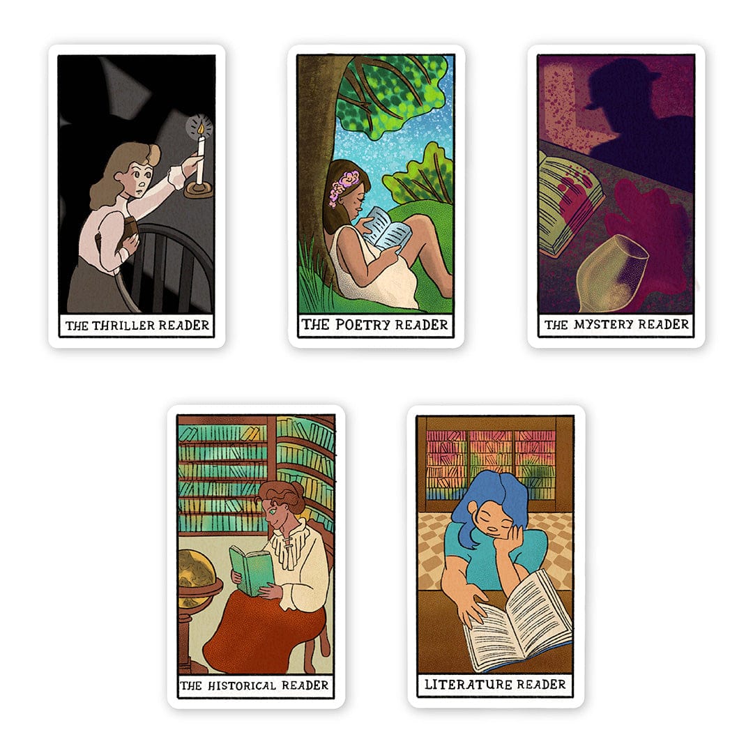 Bookish Tarot Card Stickers 5 Pack – Big Moods