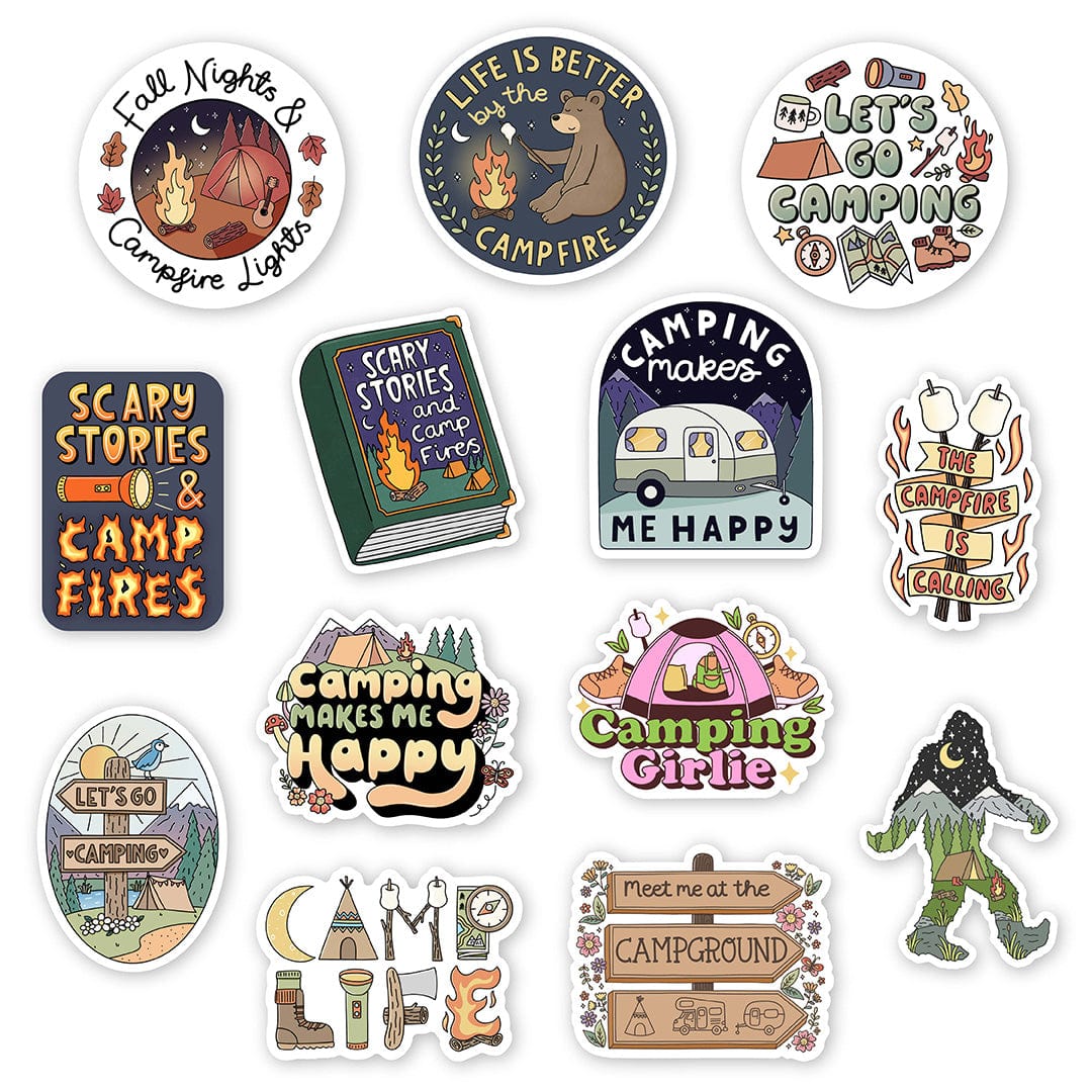 Camping Stickers 13 Pack – Big Moods