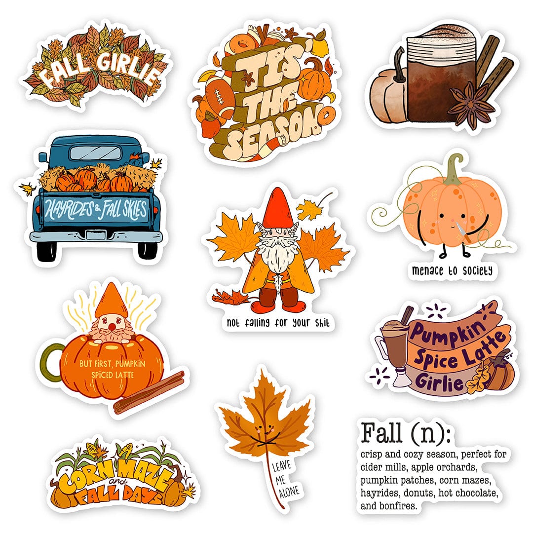 Fall Season Stickers 11 Pack – Big Moods