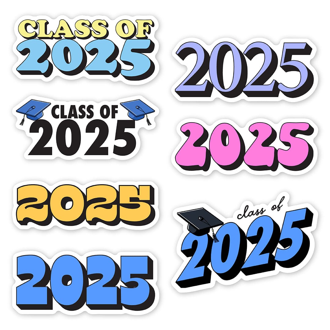 Class of 2025 Graduation Stickers 7 Pack – Big Moods