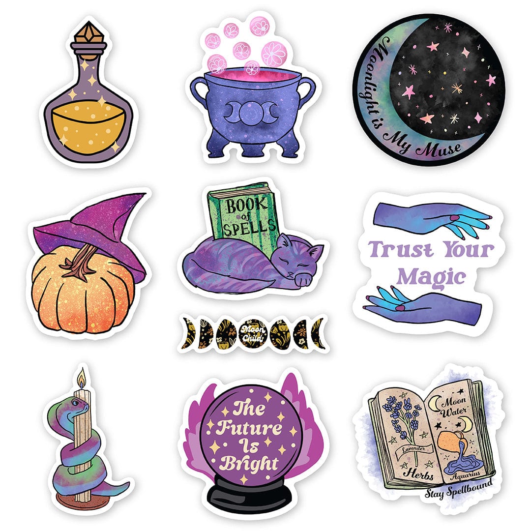 Mystical Witchy Stickers 10 Pack – Big Moods