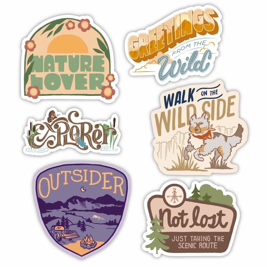 Nature Explorer Sticker 6 Pack – Big Moods