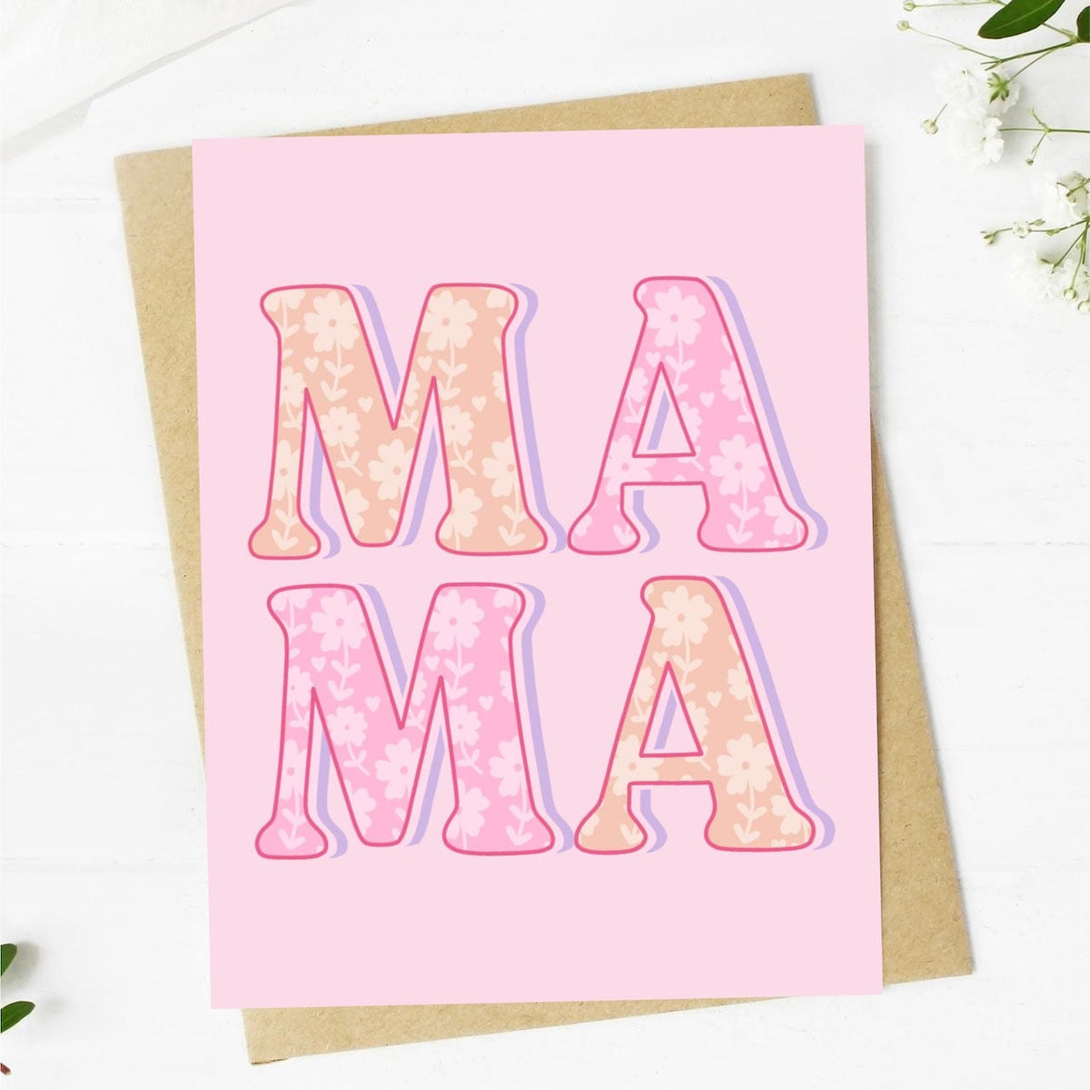 "MAMA" Lettering Greeting Card – Big Moods