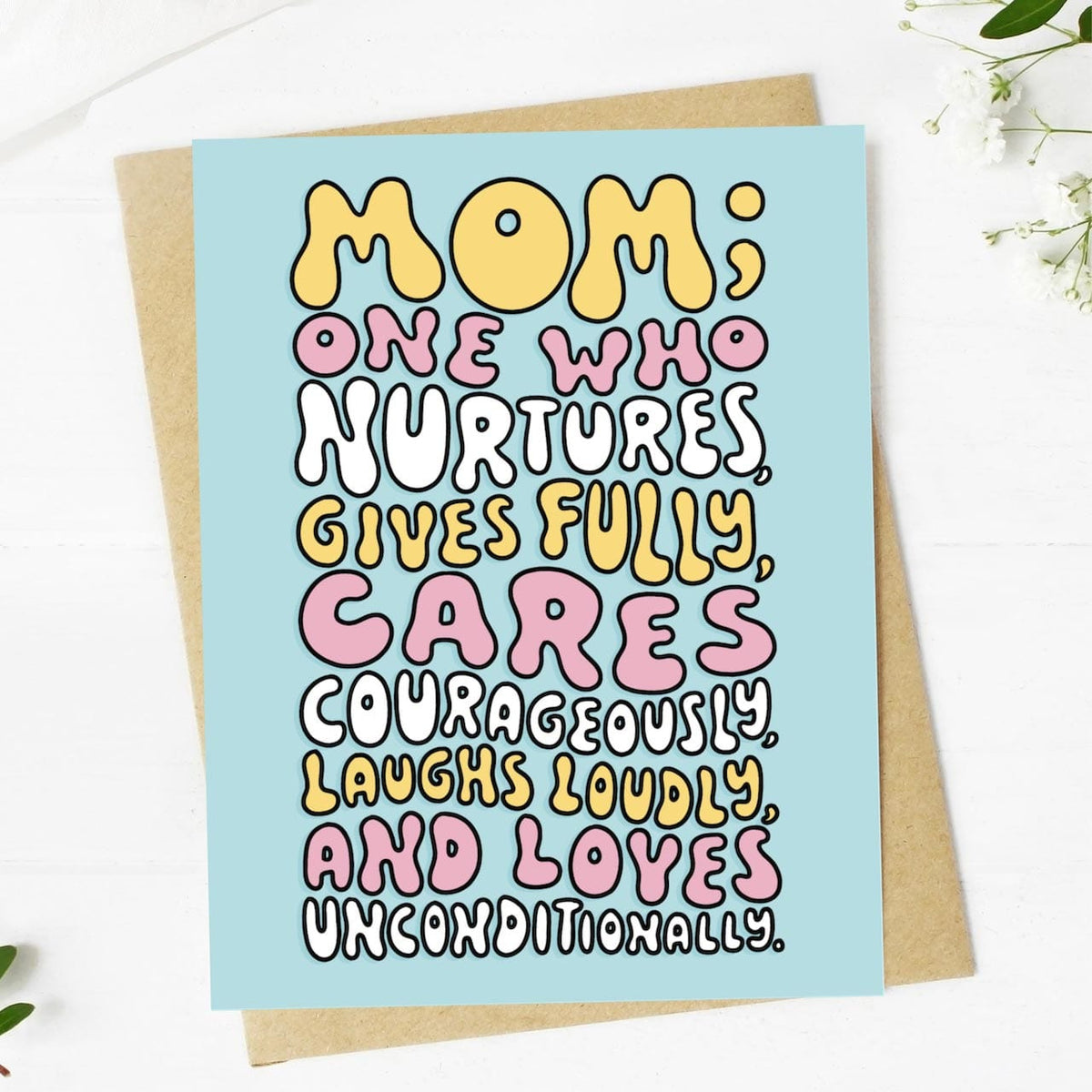 Mom Definition Greeting Card (Retro Lettering) – Big Moods
