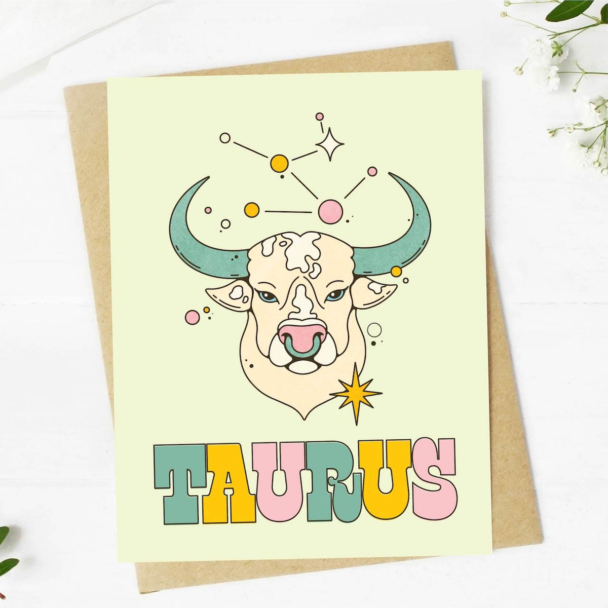 Taurus Zodiac Greeting Card – Big Moods