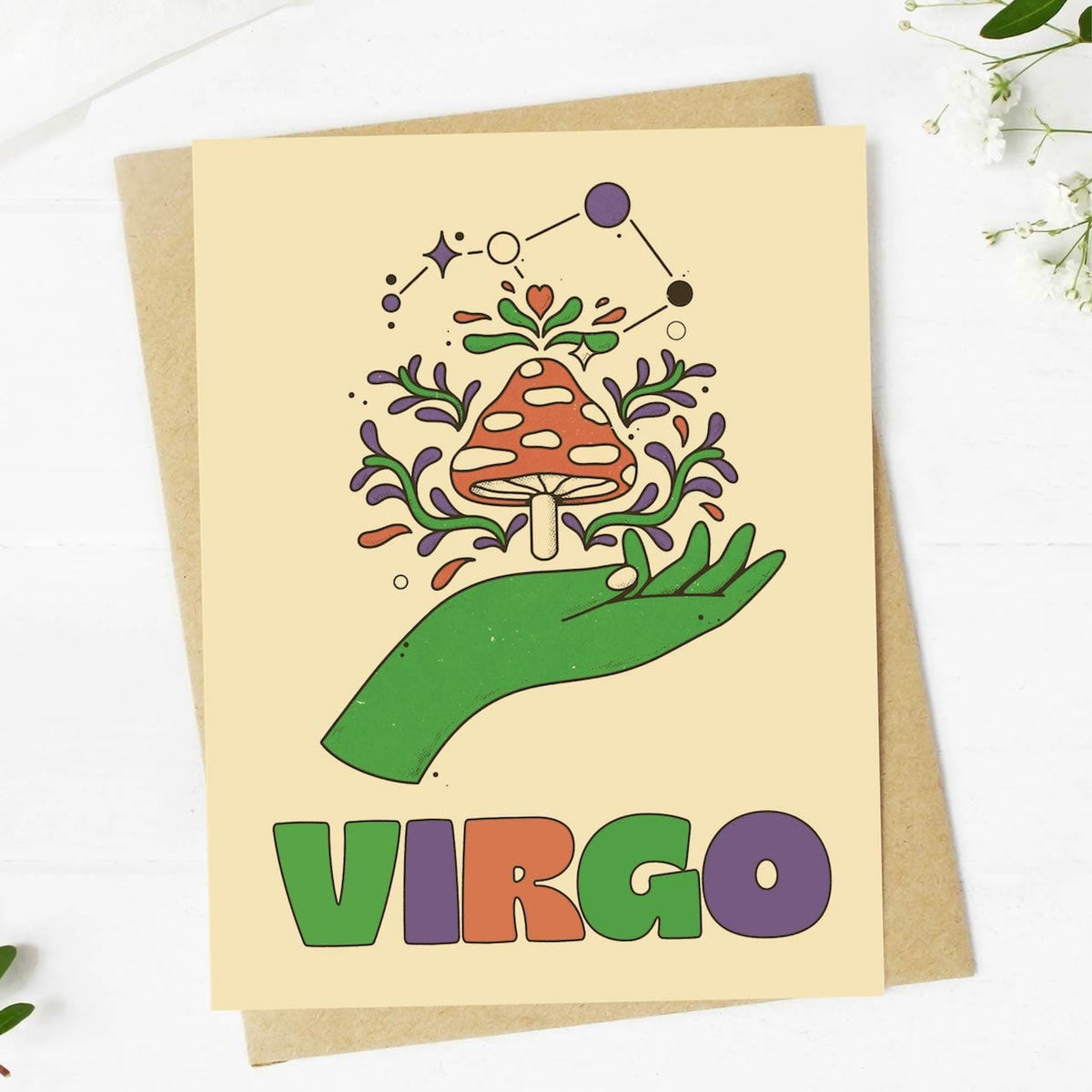 Virgo Zodiac Greeting Card – Big Moods