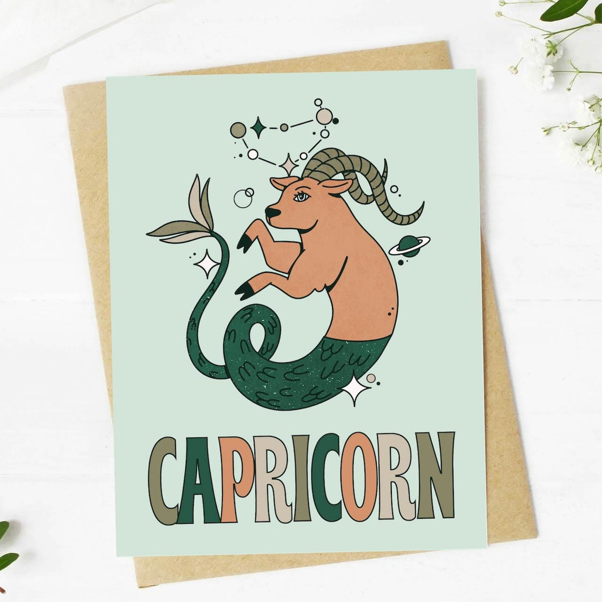 Capricorn Zodiac Greeting Card – Big Moods