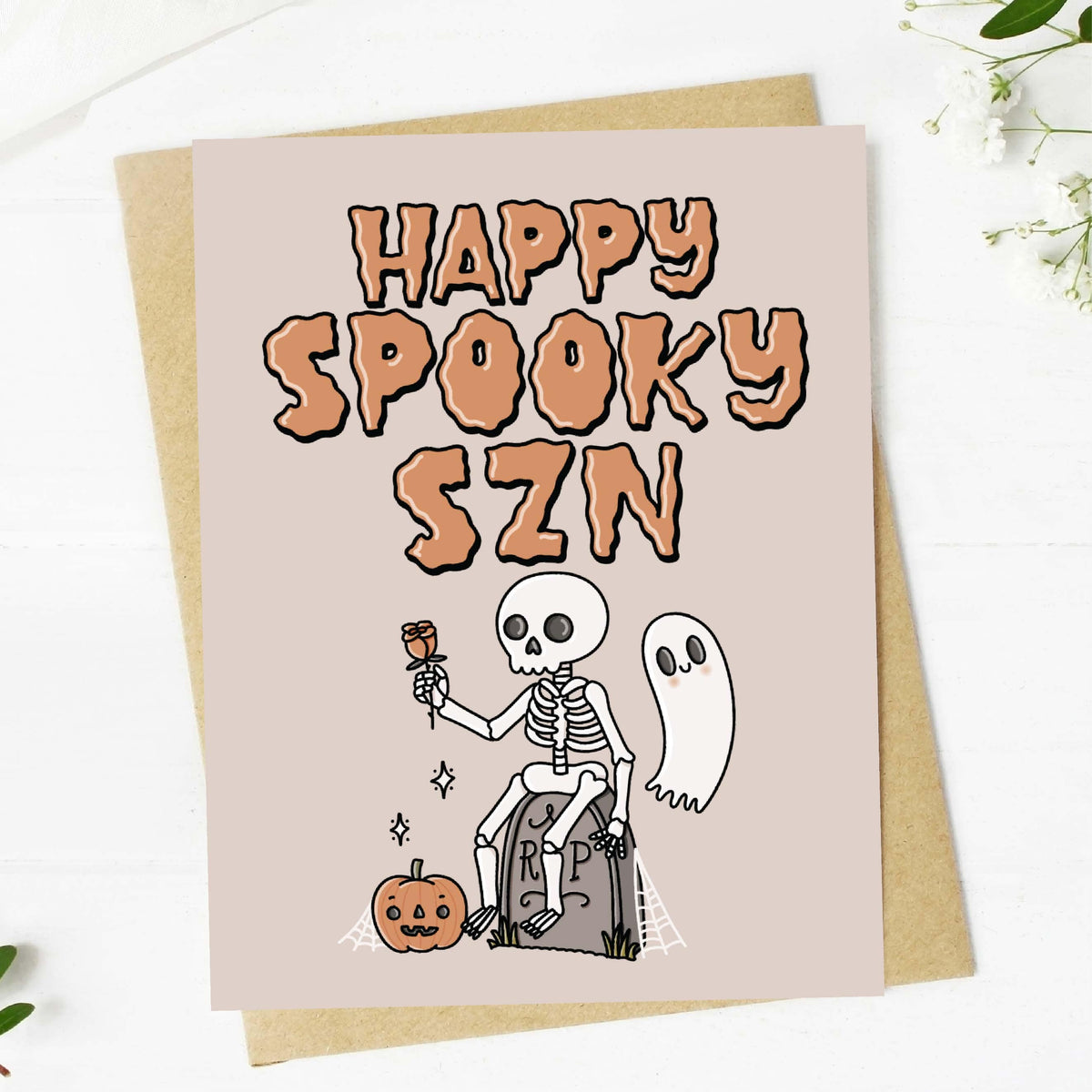 "Happy Spooky SZN" Halloween Card – Big Moods