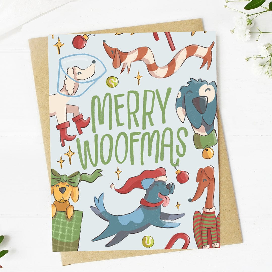 "Merry Woofmas" Dog Christmas Card – Big Moods