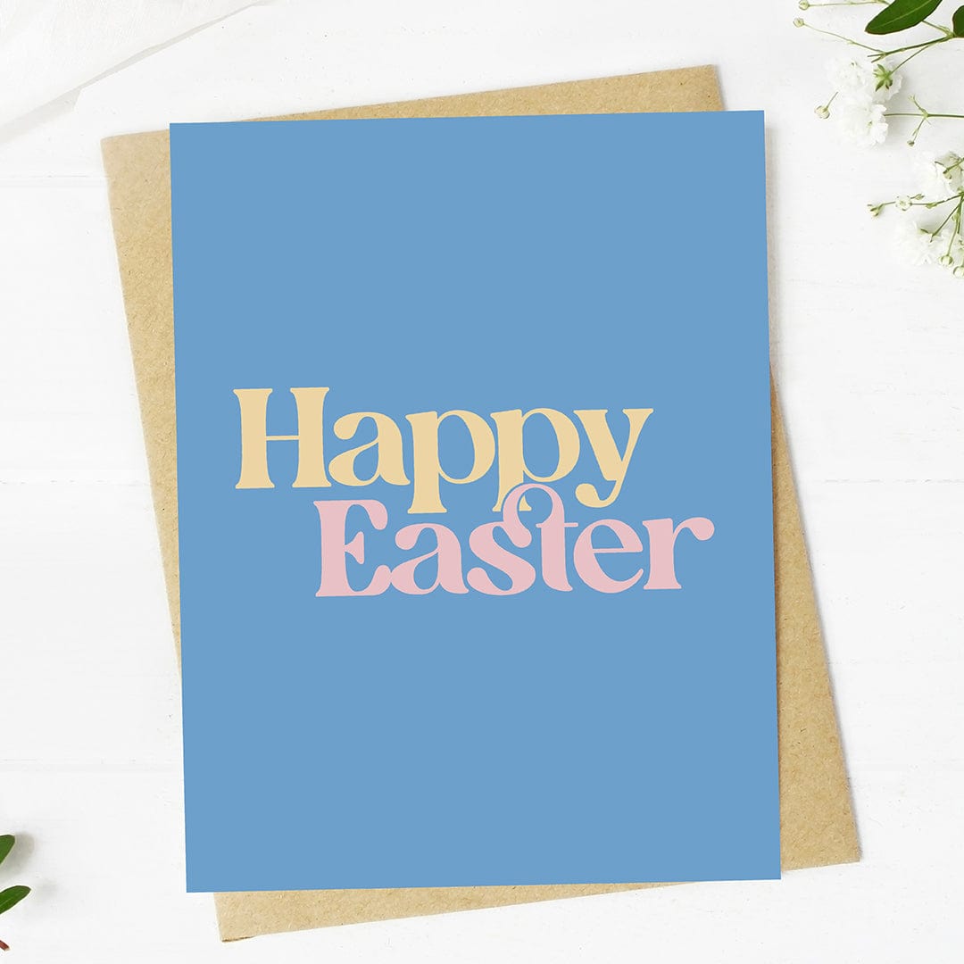 Happy Easter Text Greeting Card – Big Moods