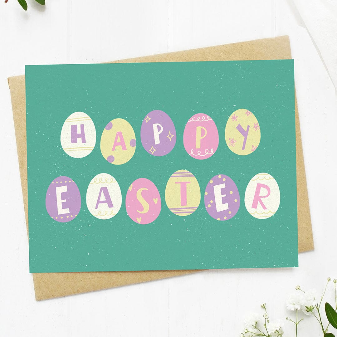 Happy Easter Egg Text Landscape Card – Big Moods
