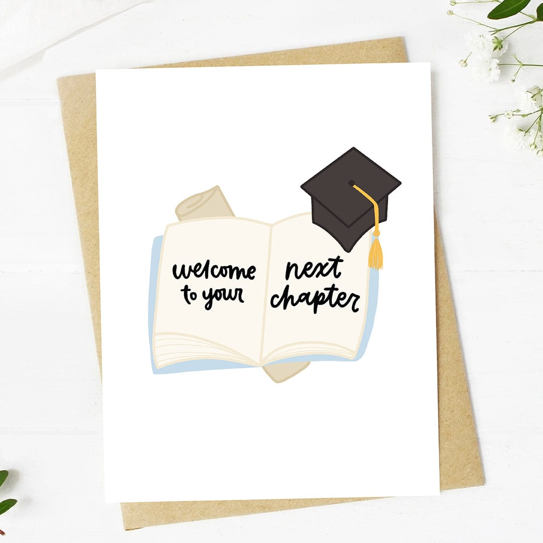 "Welcome to your next chapter" Graduation Book Card – Big Moods
