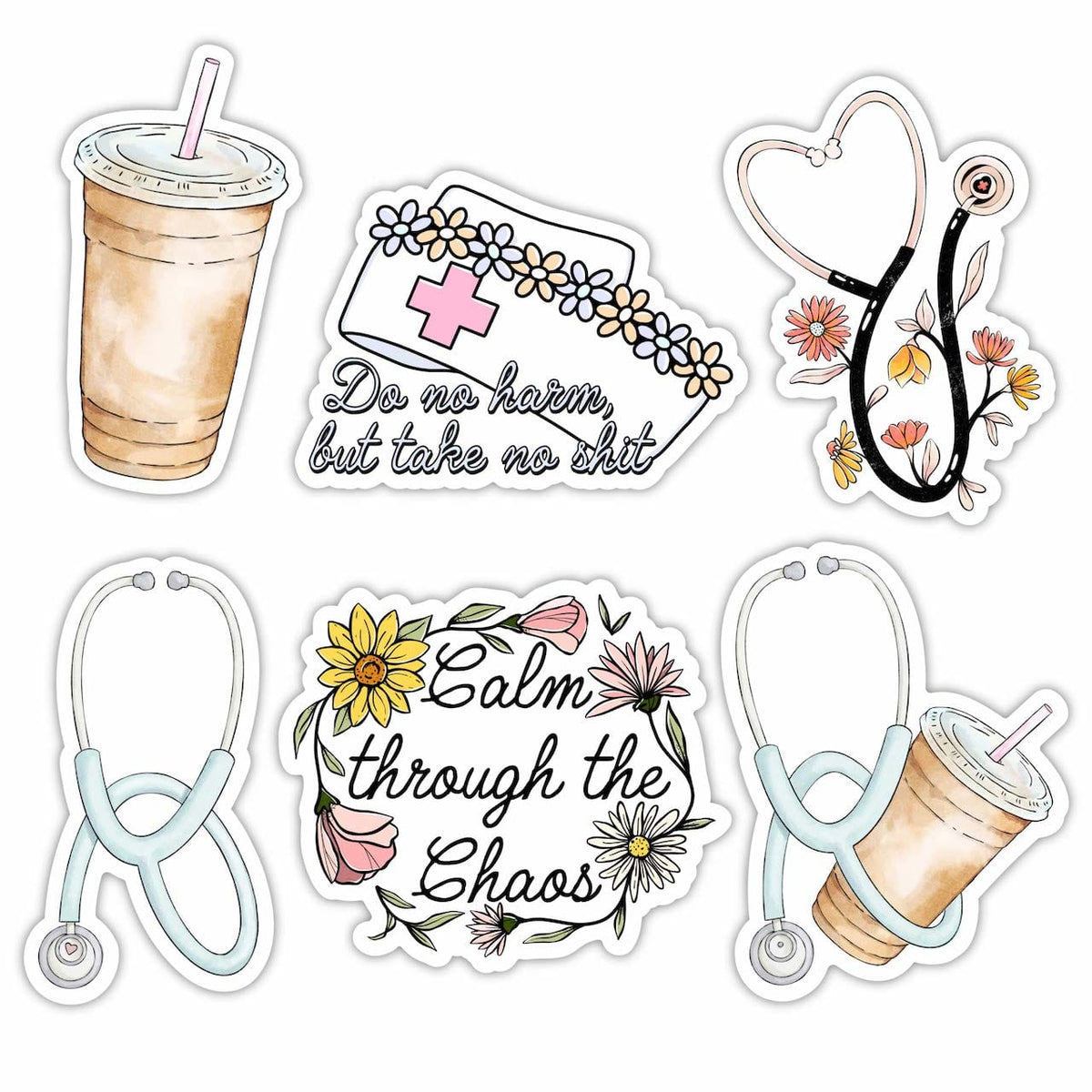 Healthcare Worker Sticker 6 Pack – Big Moods