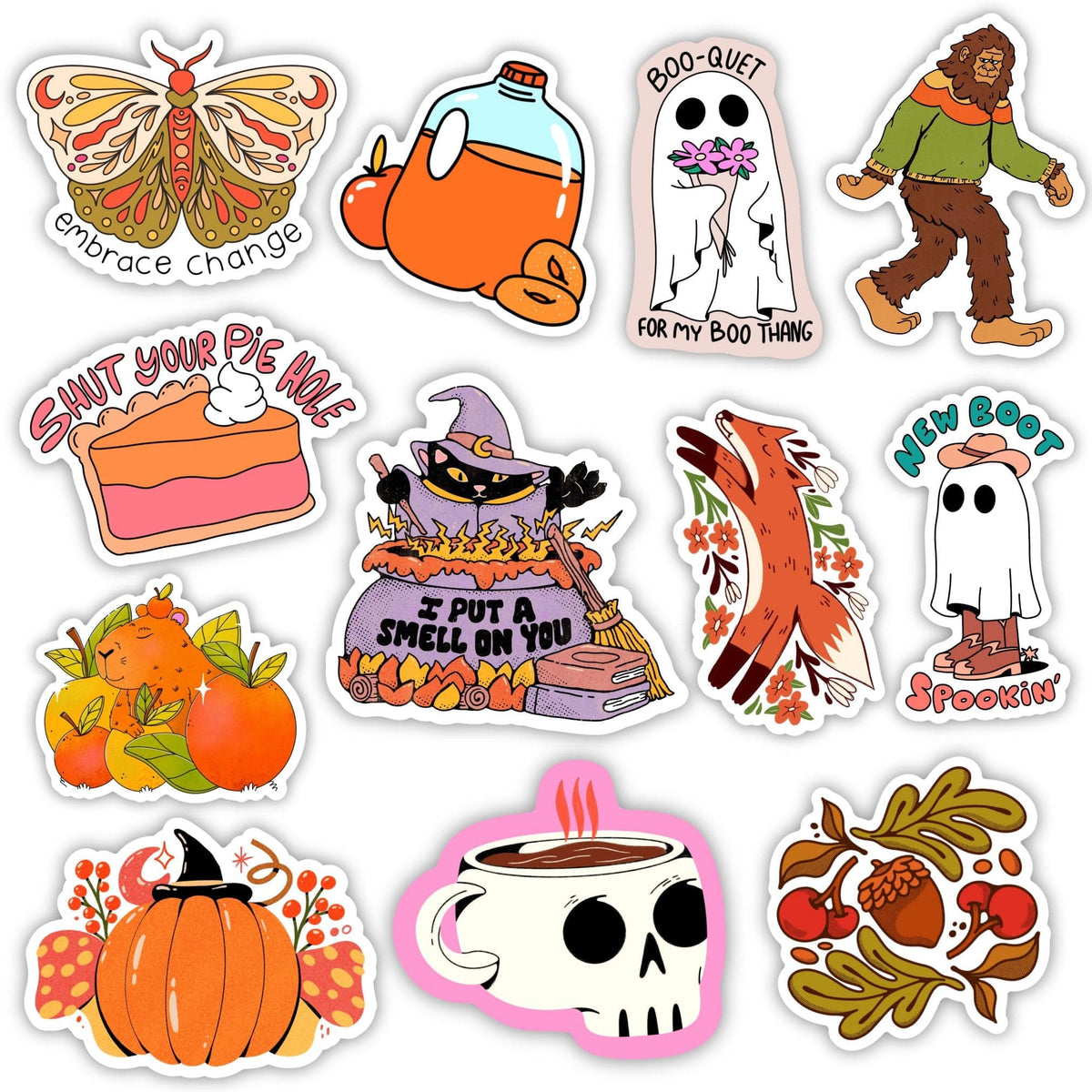 Bright Fall Sticker 12 Pack – Big Moods