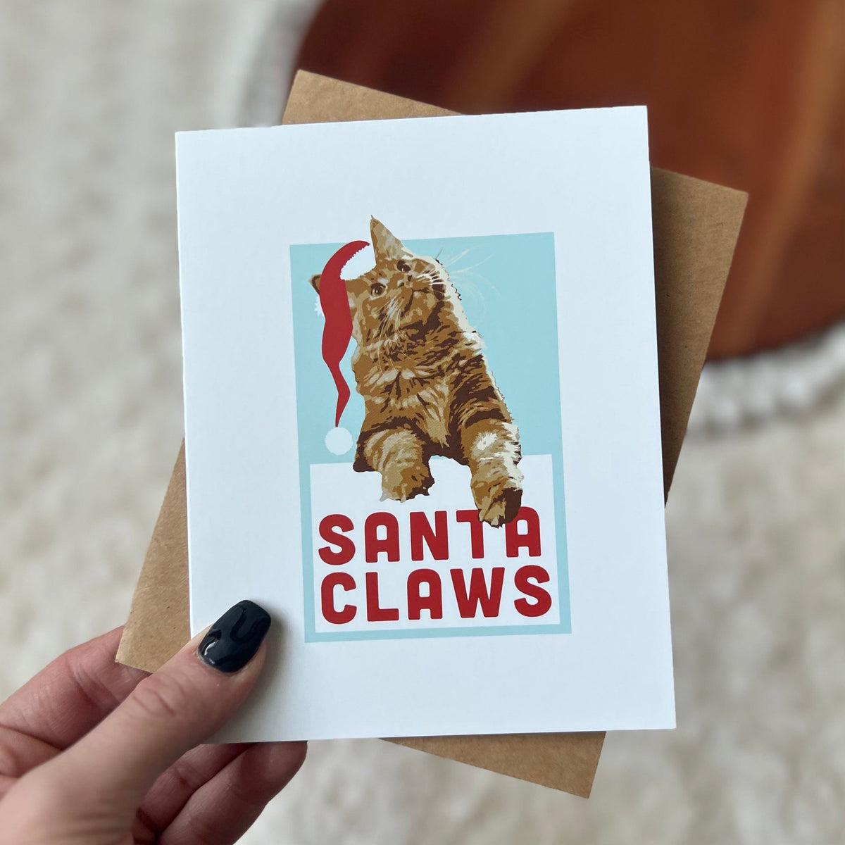 Santa Claws Holiday Greeting Card – Big Moods