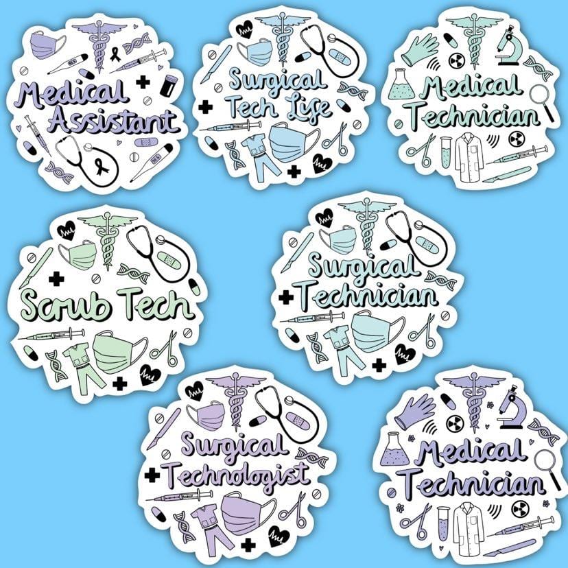 Medical & Surgical Assistant Sticker Pack – Big Moods