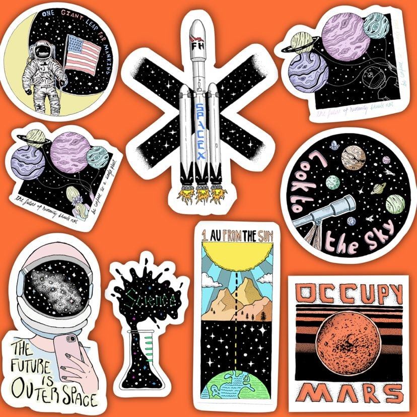 Space Sticker 9 Pack – Big Moods