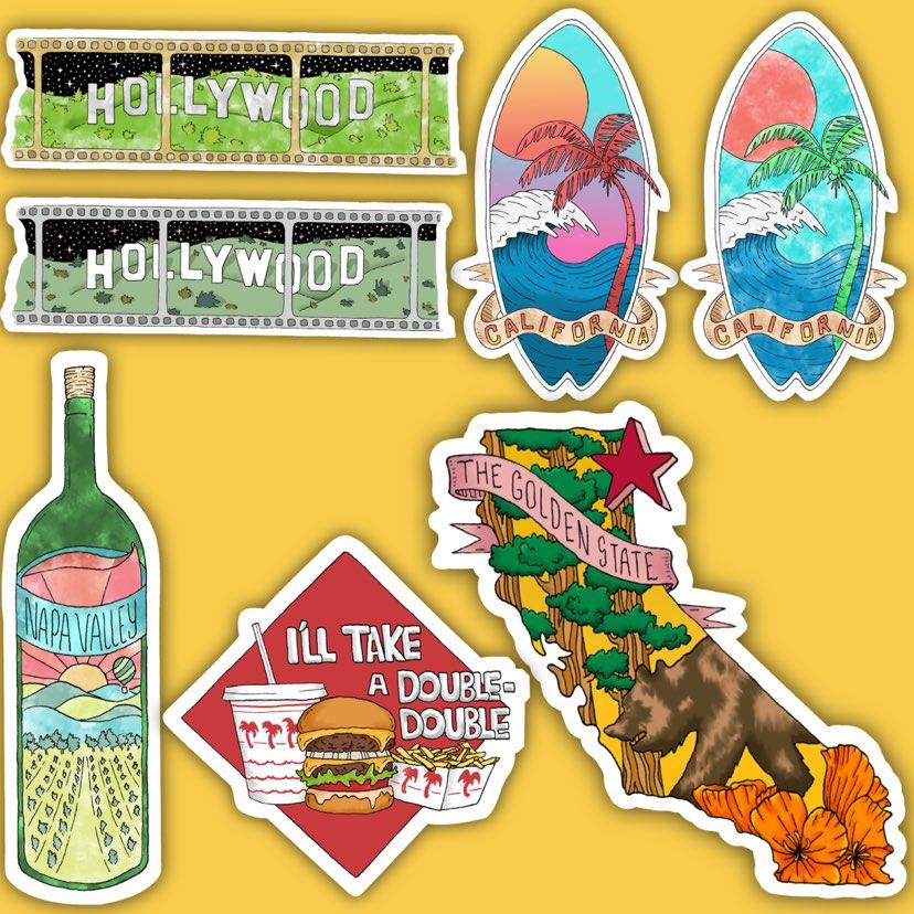 California Sticker 7 Pack – Big Moods