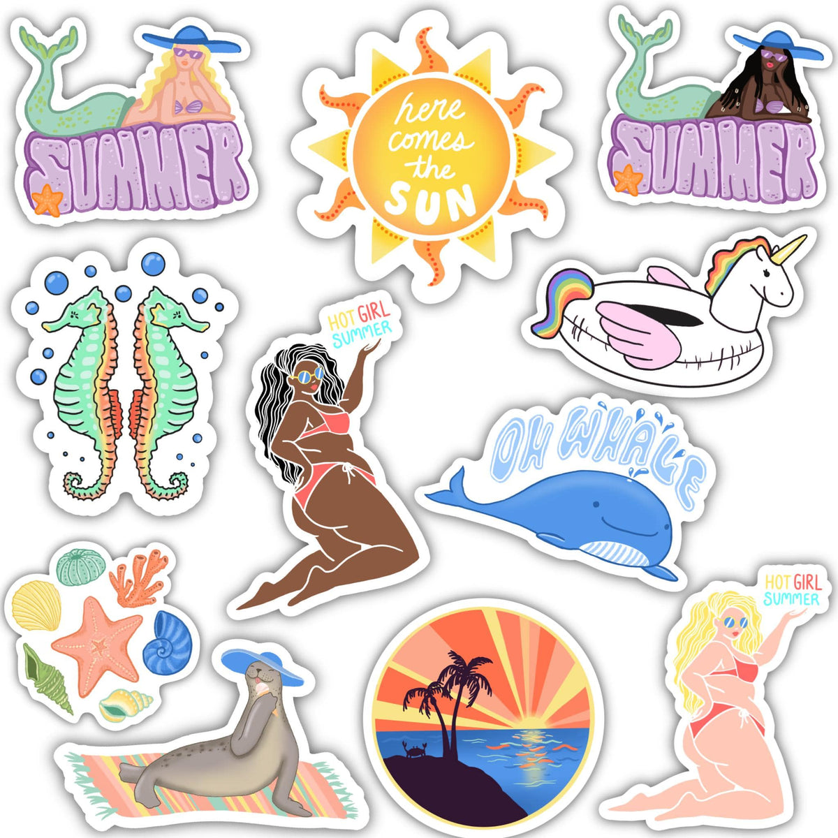 Summer Vibes Sticker 11 Pack – Big Moods