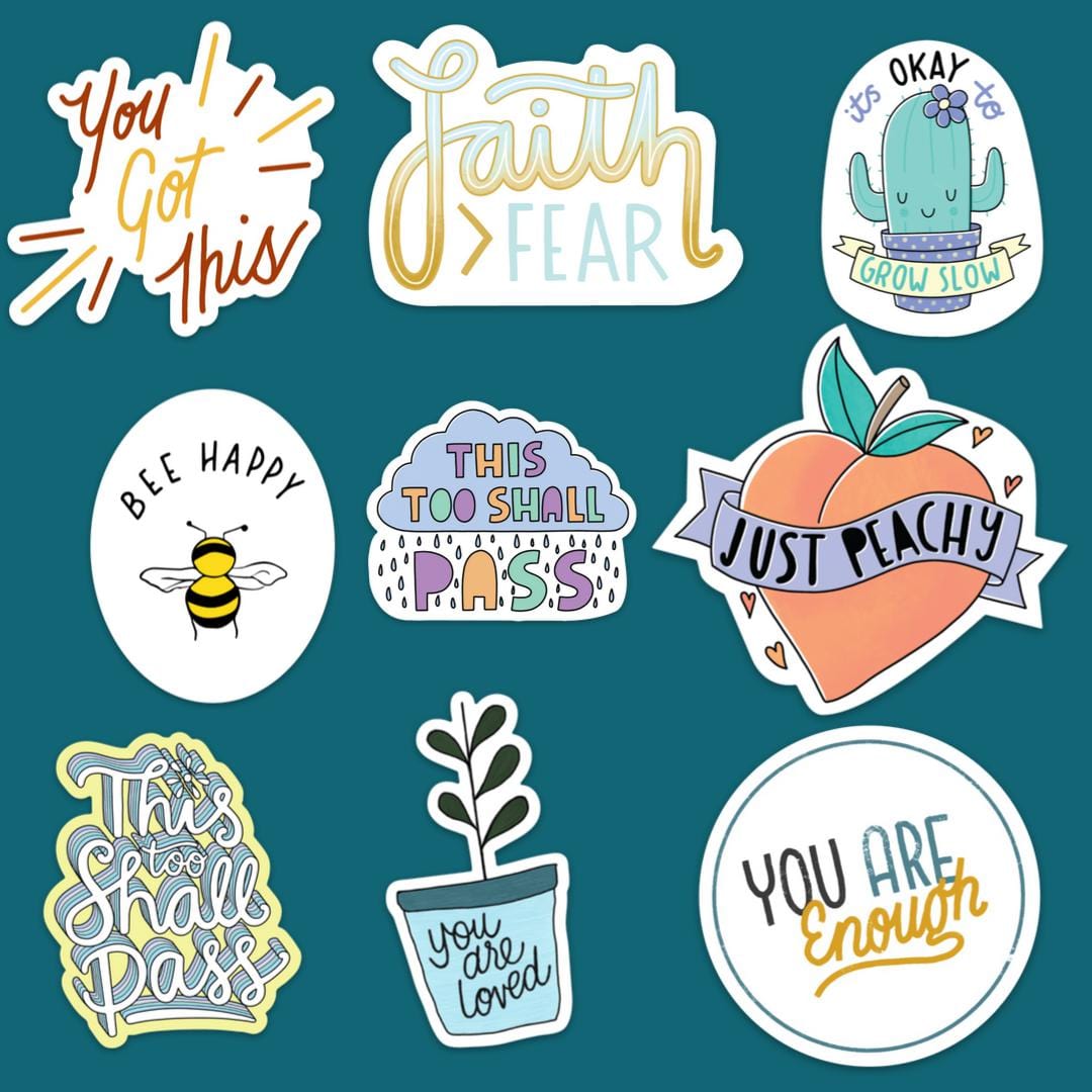 Mental Health Sticker 9 pack – Big Moods