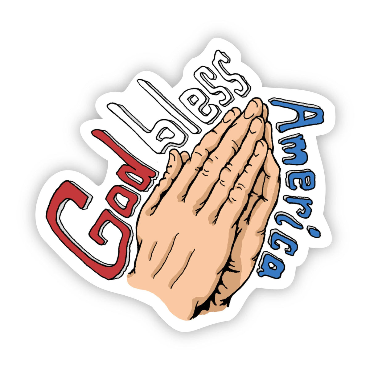 God Bless America Red, white & blue sticker – Big Moods