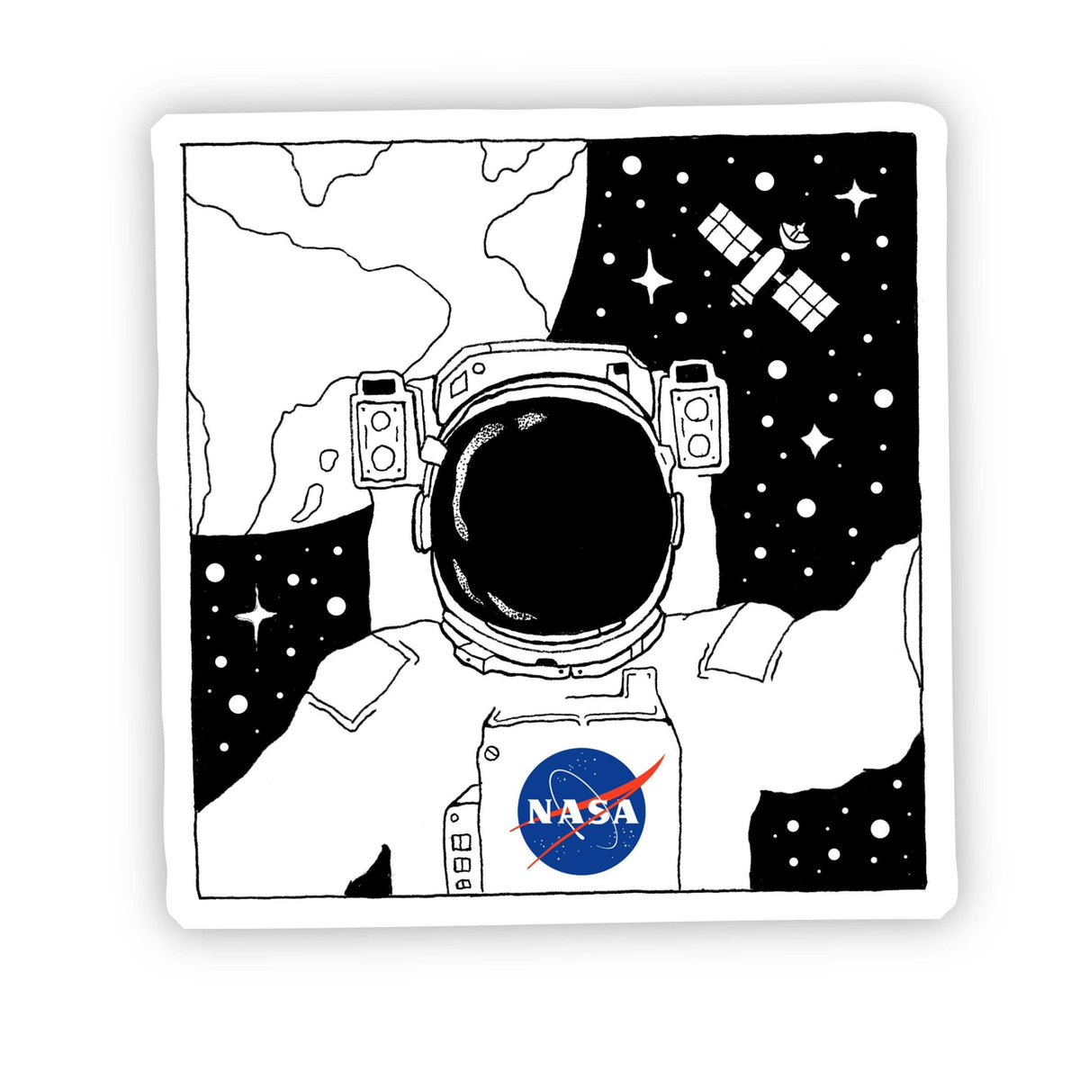 NASA Astronaut Selfie in Space Sticker – Big Moods