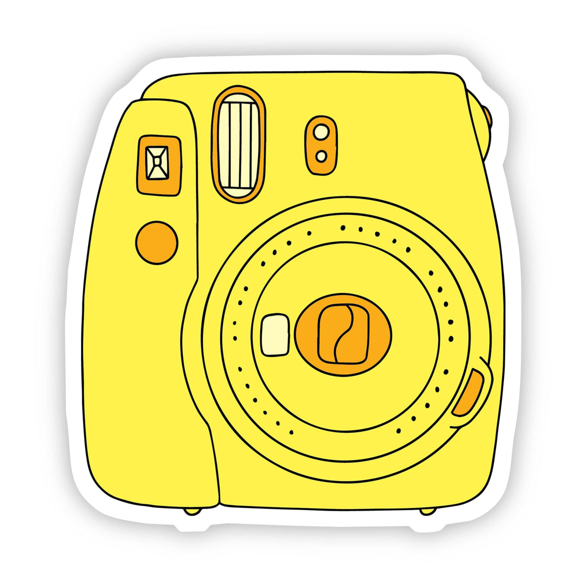 Yellow Instant Camera Aesthetic Sticker – Big Moods