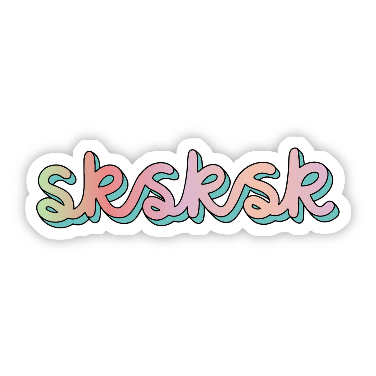 Sksksk Multicolor Aesthetic Sticker – Big Moods
