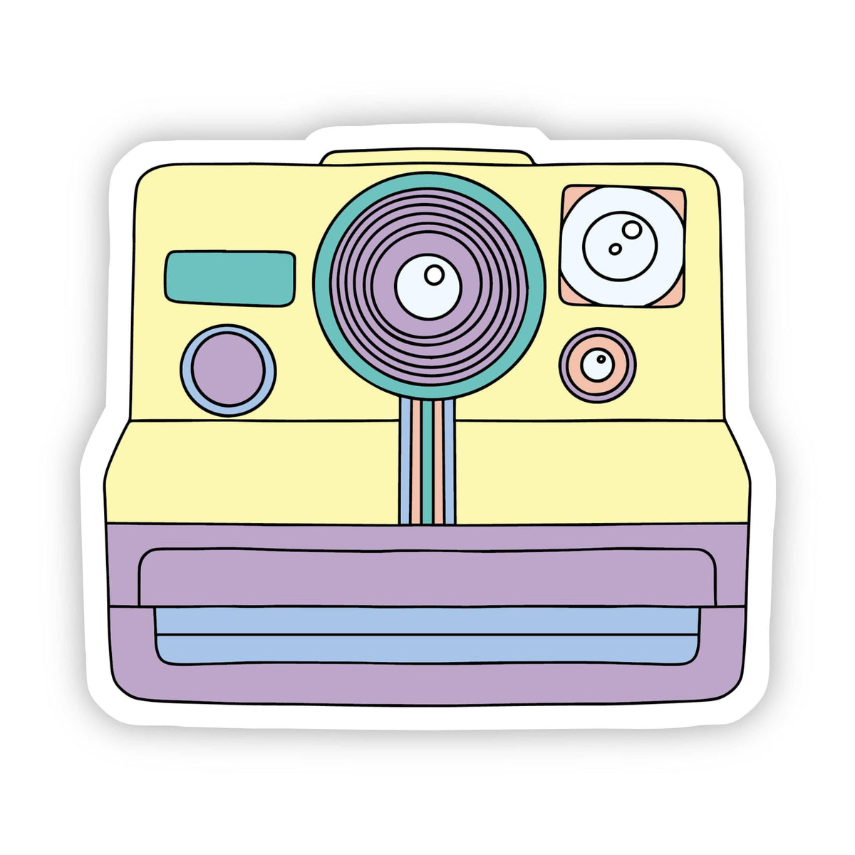 Multicolor Camera Aesthetic Sticker – Big Moods