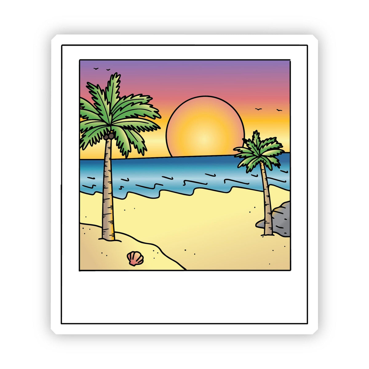 Sunset Picture Beach Aesthetic Sticker – Big Moods