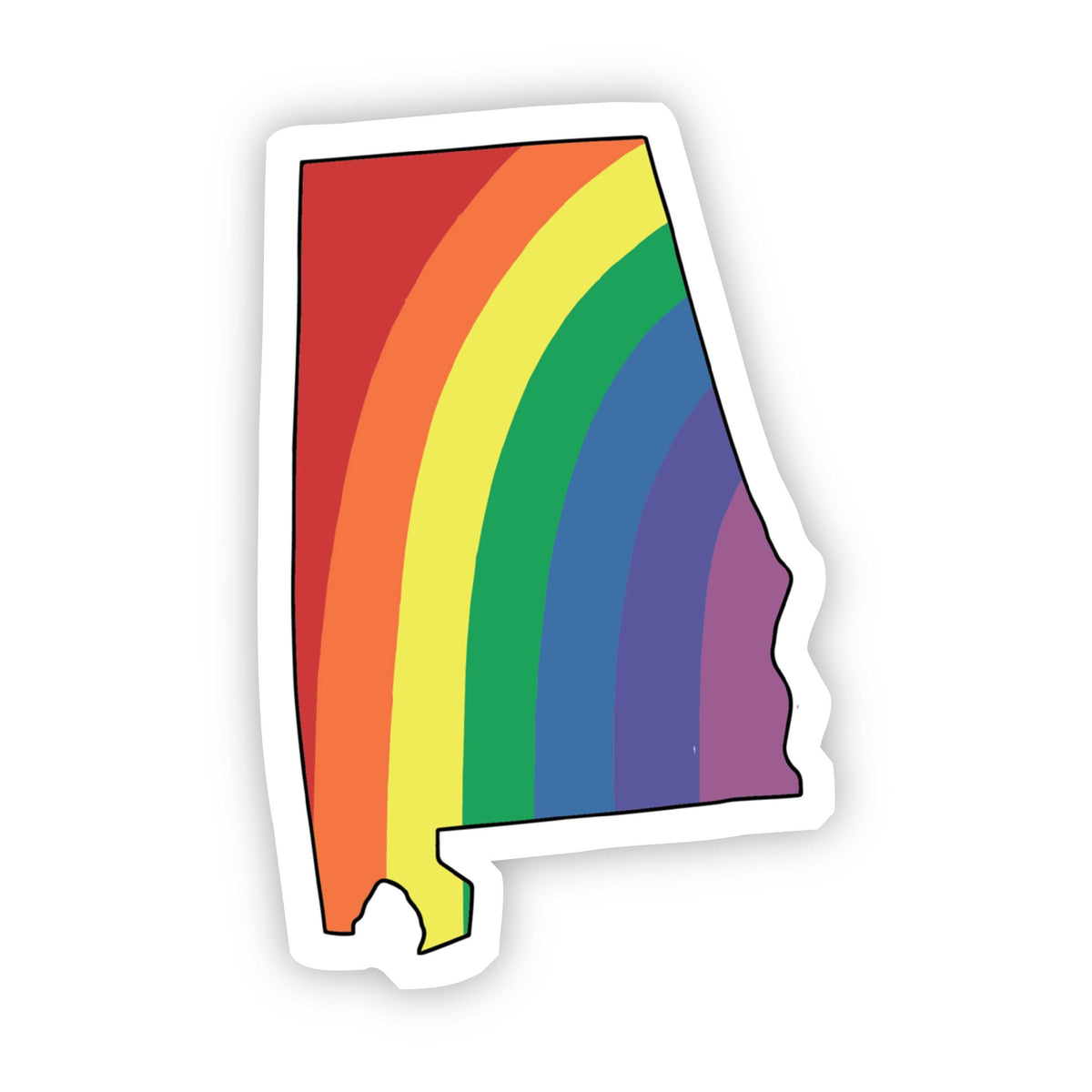 Alabama Rainbow Sticker – Big Moods