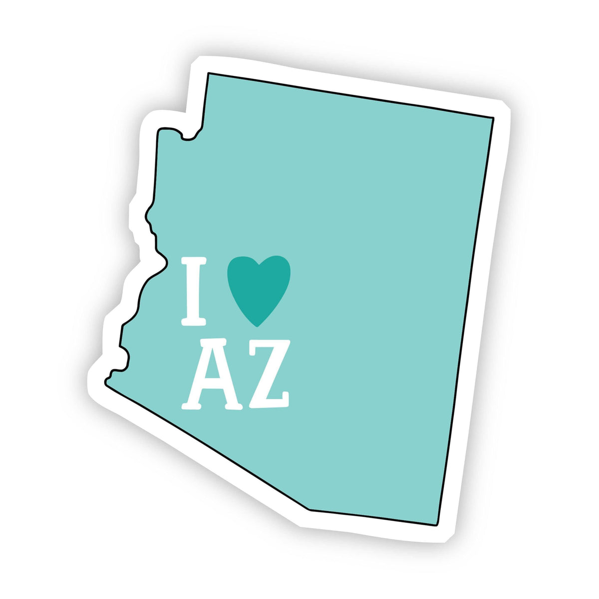 I Love Arizona Teal Sticker – Big Moods