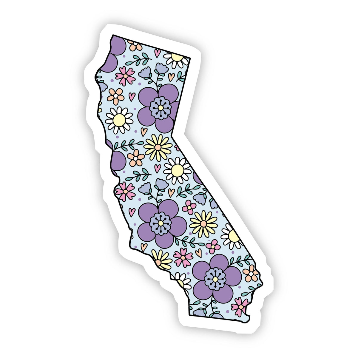 California Floral Sticker – Big Moods