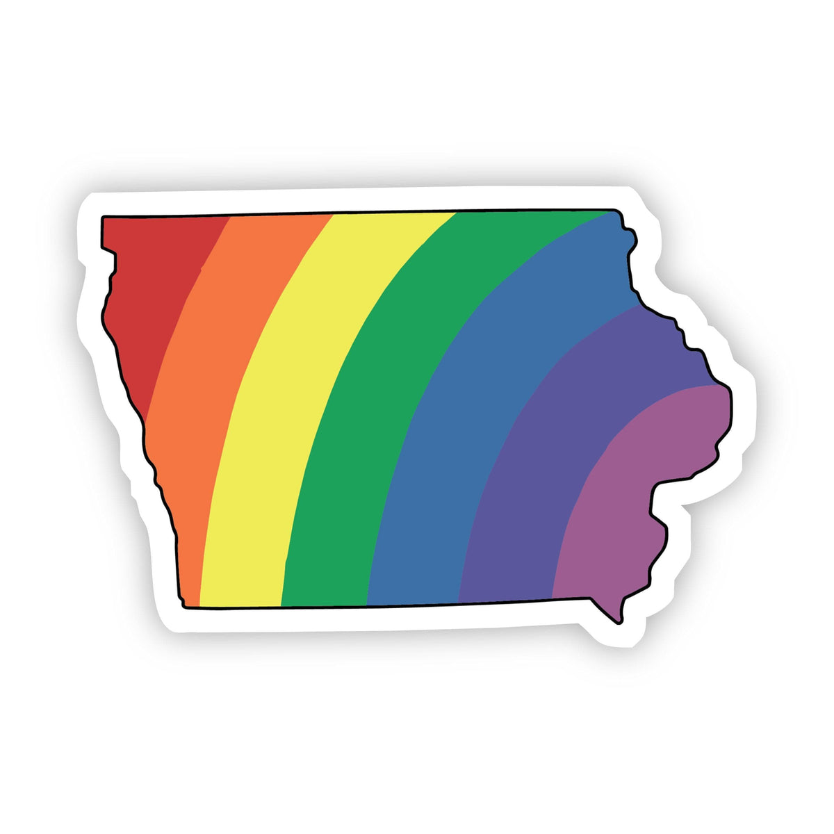 Iowa Rainbow Sticker – Big Moods