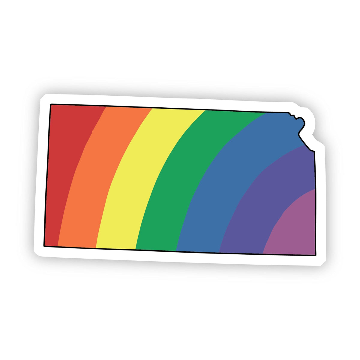 Kansas Rainbow Sticker – Big Moods