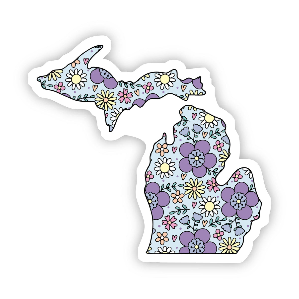 Michigan Floral Sticker – Big Moods
