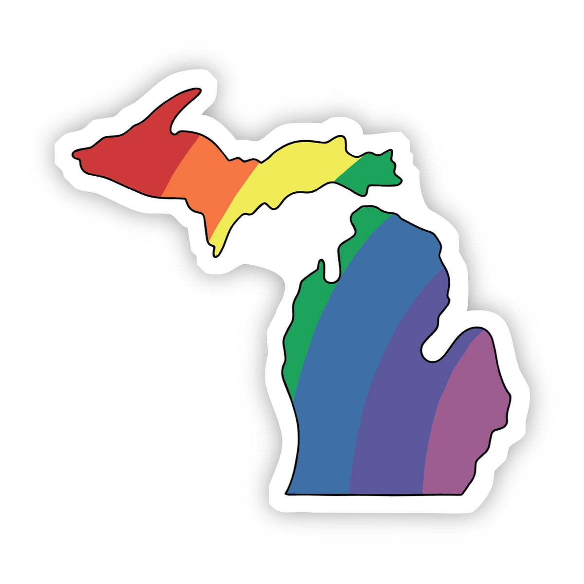 Michigan Rainbow Sticker – Big Moods