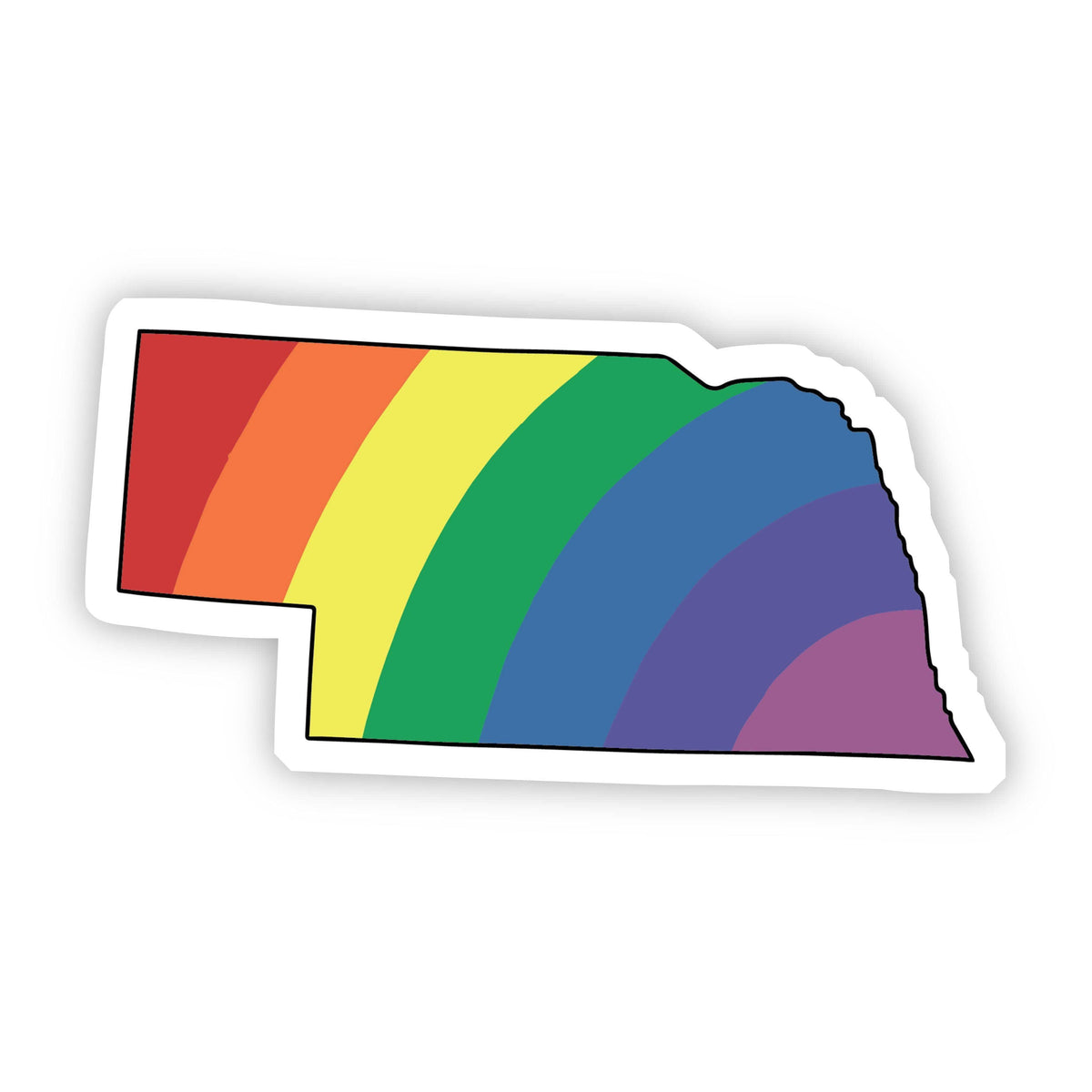 Nebraska Rainbow Sticker – Big Moods
