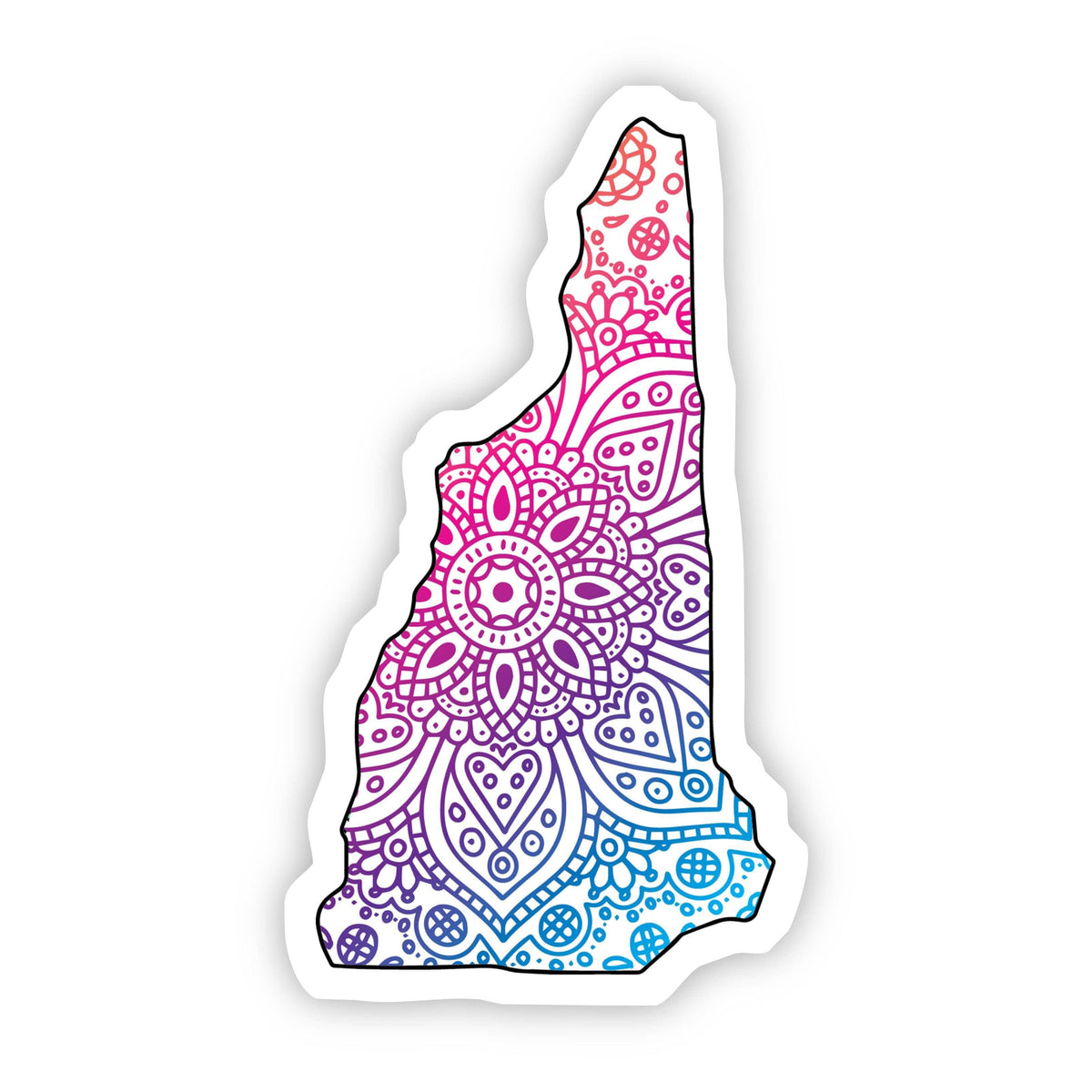 New Hampshire Mandala Pattern Sticker – Big Moods