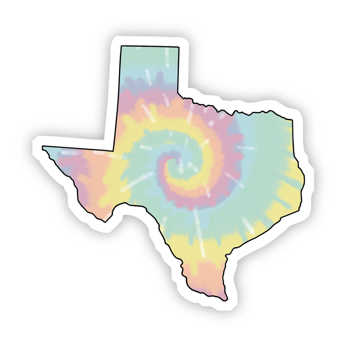 Texas Tie Dye Sticker – Big Moods